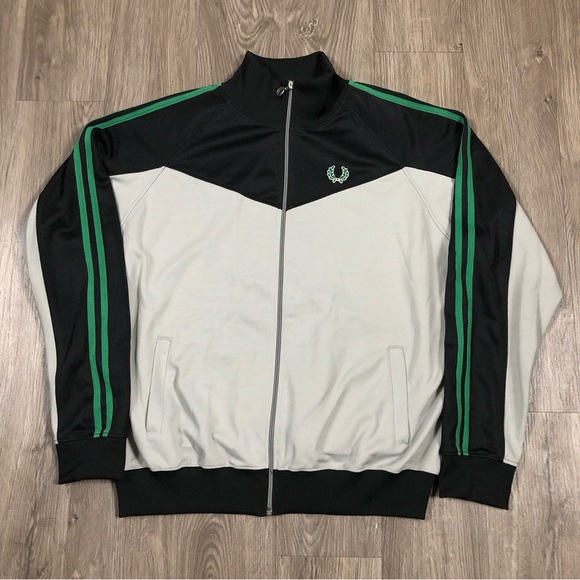 Fred Perry | Jackets & Coats | Vintage Fred Perry Green Black Gray Full ...